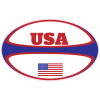 USA Rugby Ball Shaped Sticker - U.S. Custom Stickers