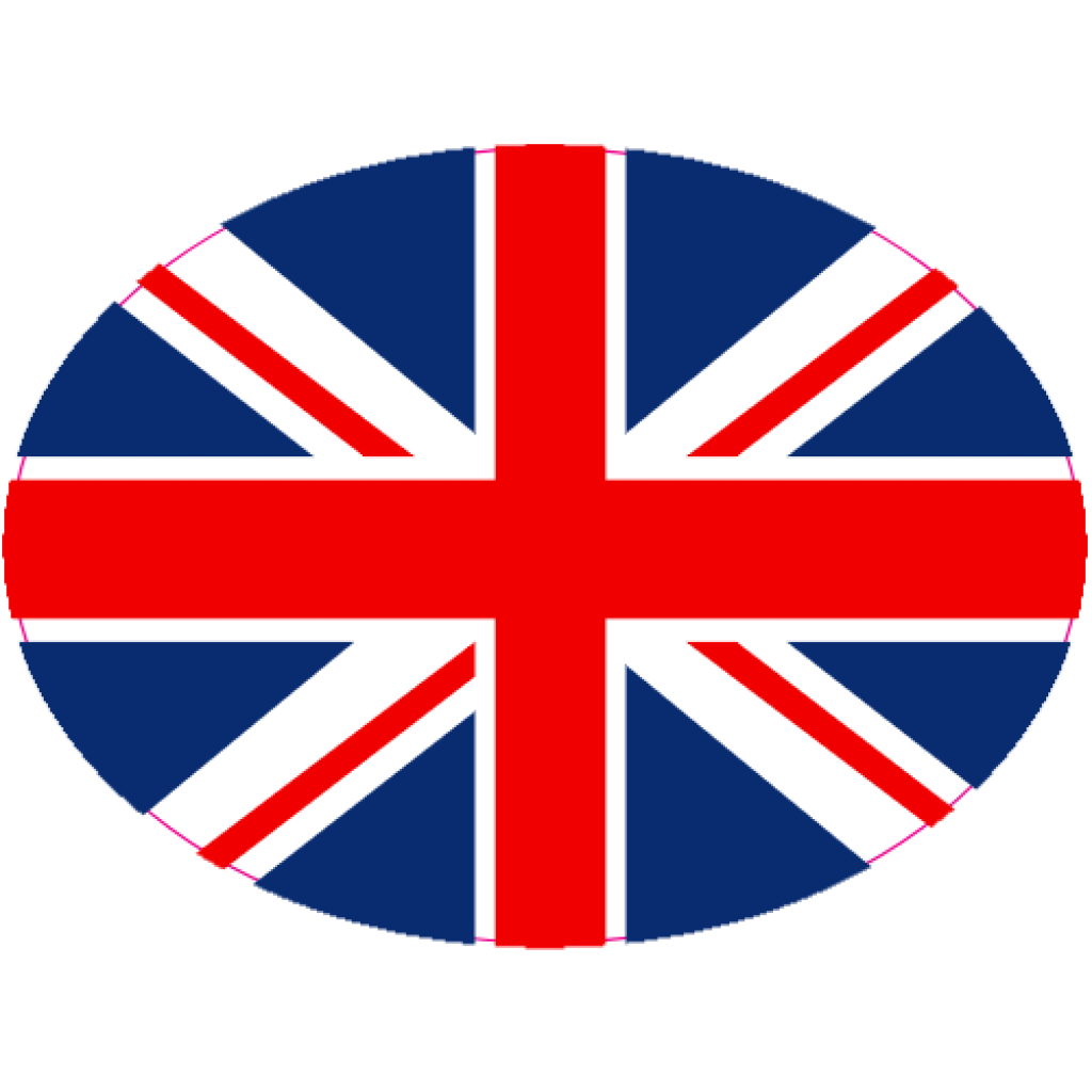 Union Jack Flag Oval Sticker - U.S. Custom Stickers
