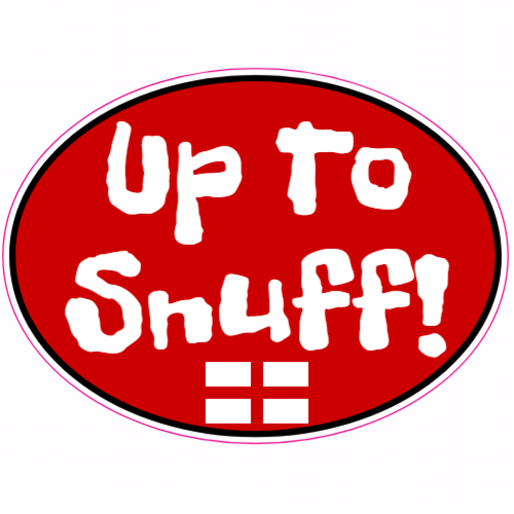 Up To Snuff English Flag Oval Sticker - U.S. Custom Stickers
