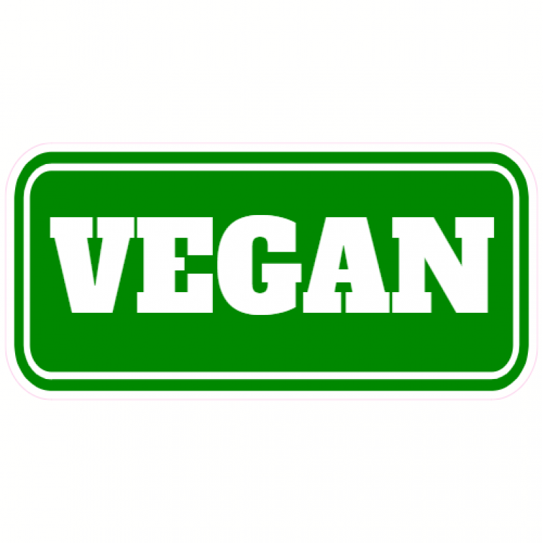 Custom Vegan Green Rounded Oval Decal - Sticker Printing