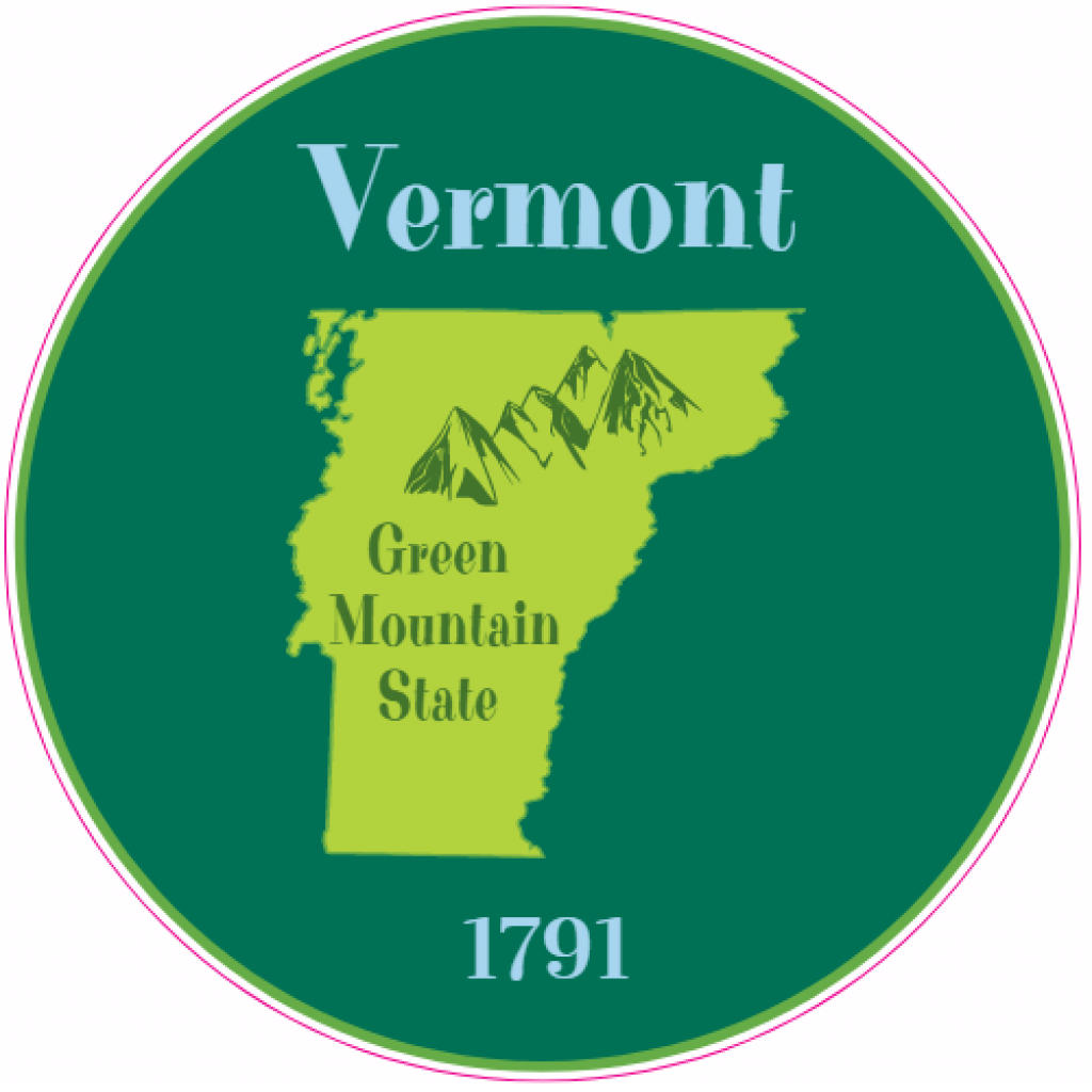 Vermont Green Mountain State Sticker - U.S. Custom Stickers