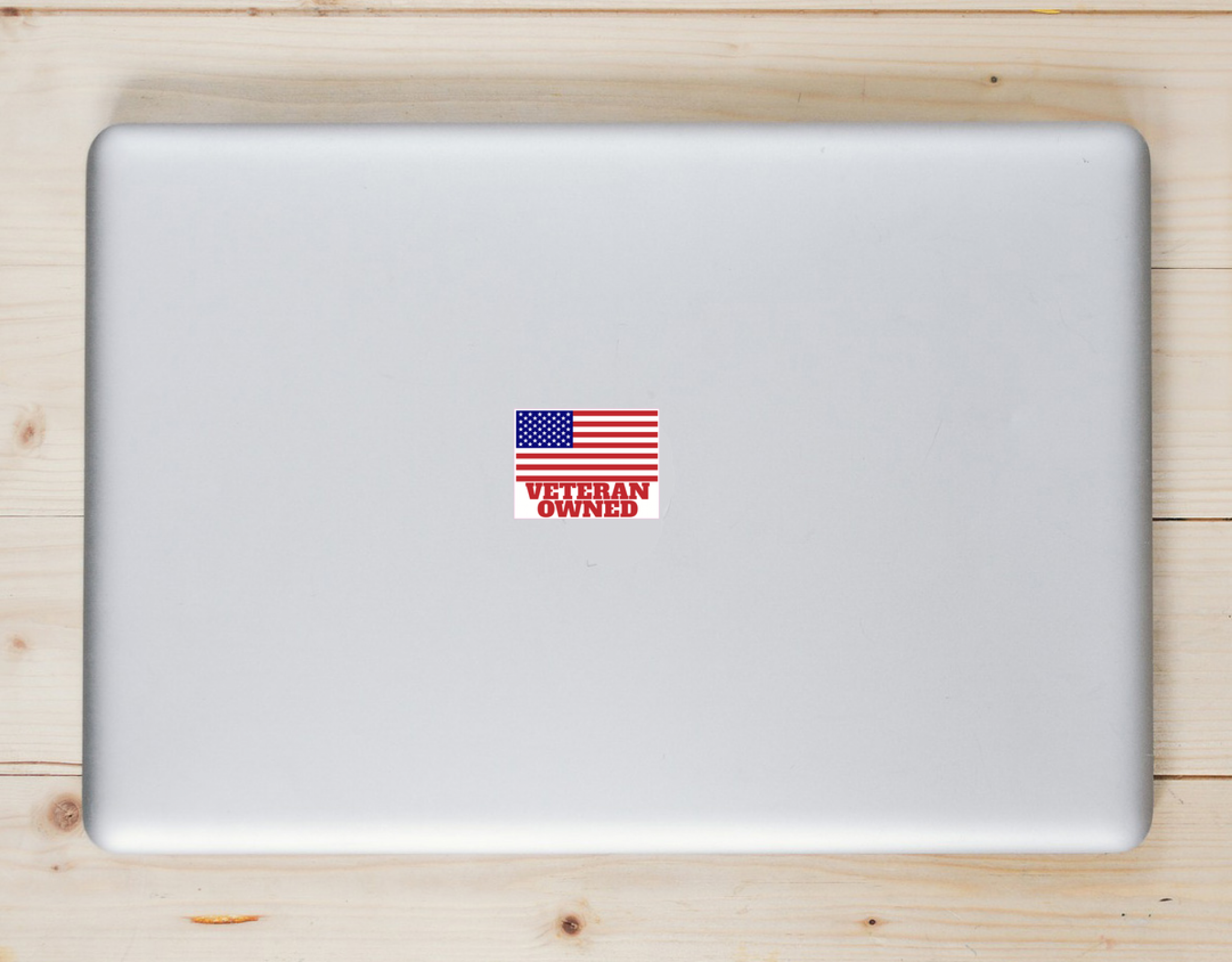 Veteran Owned American Flag Sticker - U.S. Custom Stickers