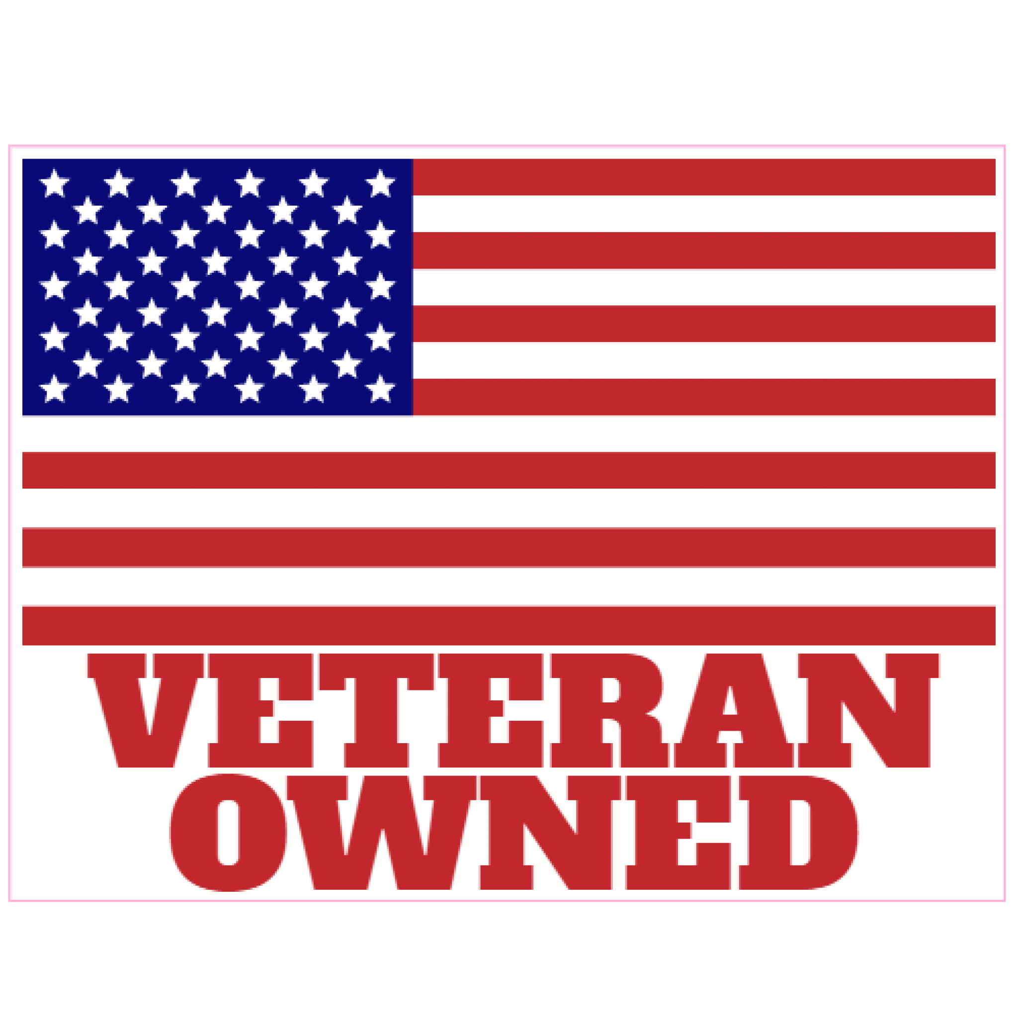 Veteran Owned American Flag Sticker - U.S. Custom Stickers