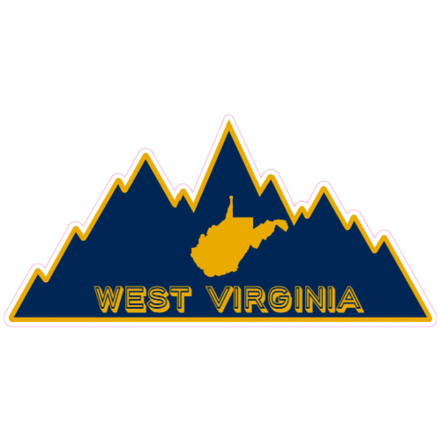West Virginia The Mountain State Circle Decal - U.S. Custom Stickers