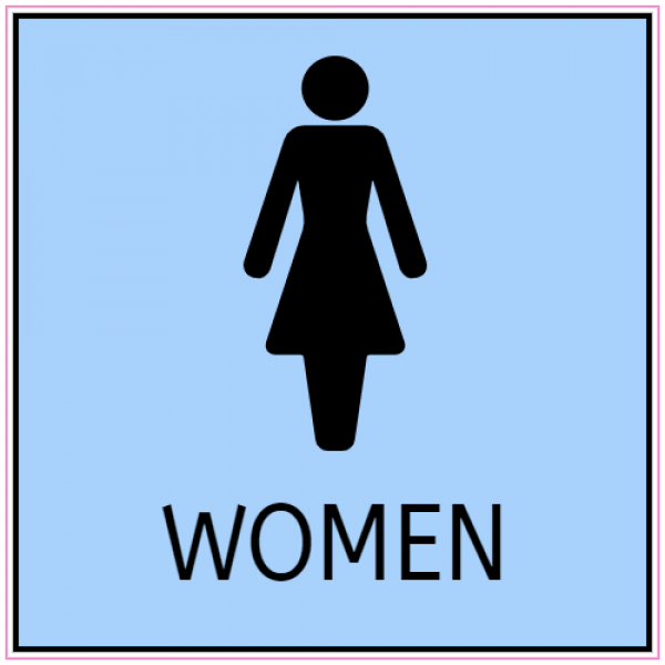 Women's Restroom Sign Sticker - U.S. Custom Stickers