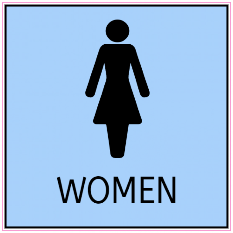 Women's Restroom Sign Sticker - U.S. Custom Stickers