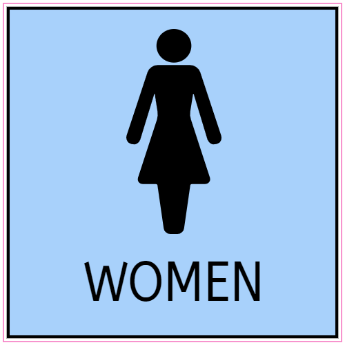 Women's Restroom Sign Sticker - U.S. Custom Stickers
