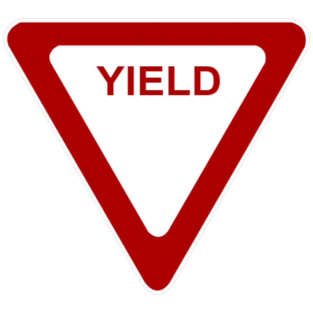 Yield Road Sign Sticker - U.S. Custom Stickers