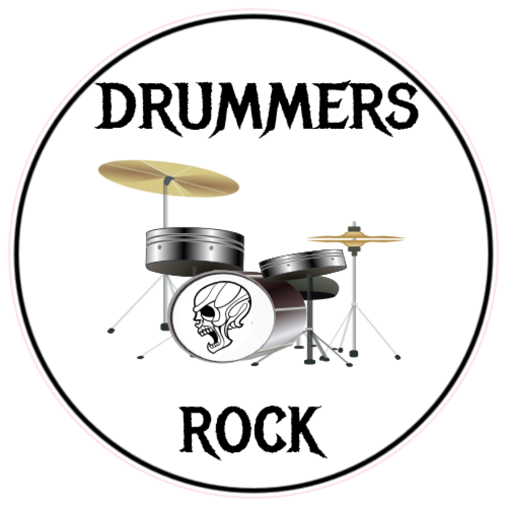 Drummers Rock Circle Sticker - U.S. Custom Stickers