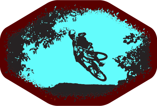 Mountain Bike Jump Sticker - Sports Stickers