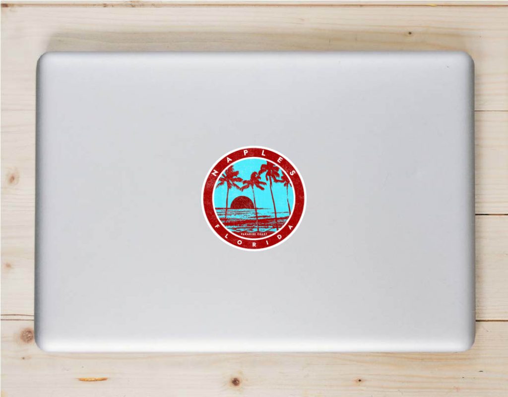 Naples FL Paradise Coast Sticker - Florida Stickers - U.S. Custom Stickers