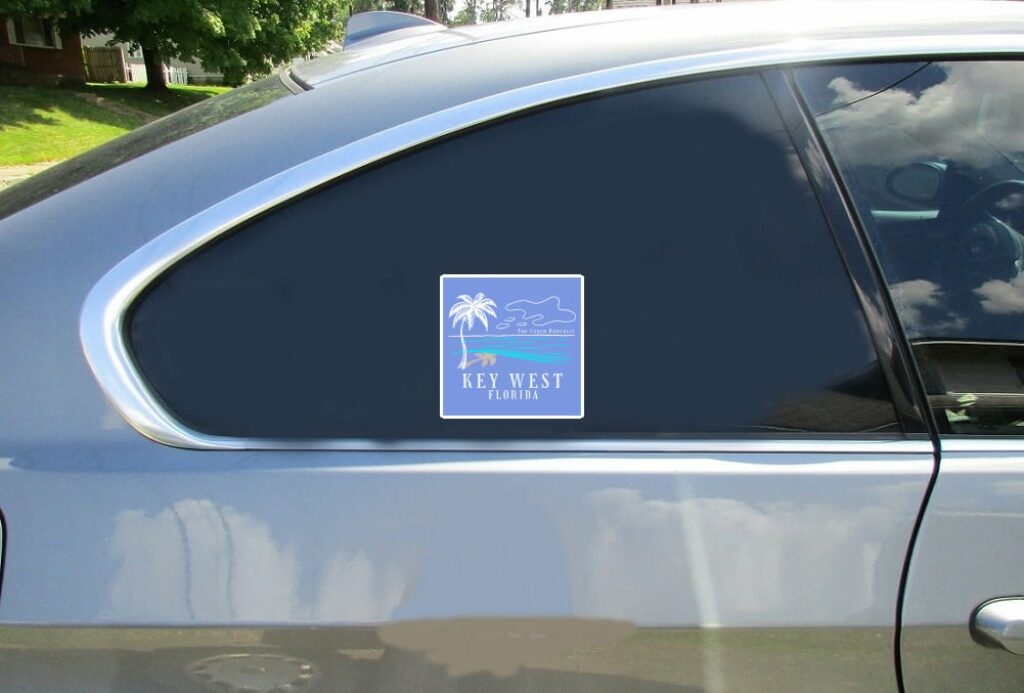 Key West Beach Scene Sticker - State Stickers>Florida Stickers