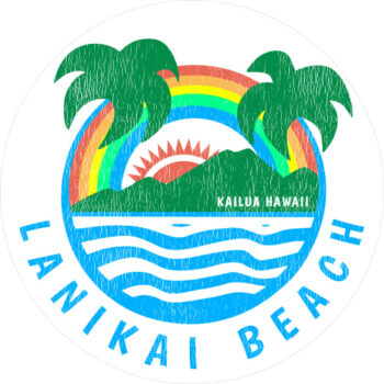 Lanikai Beach Kailua Hawaii Sticker - State Stickers>Hawaii Stickers