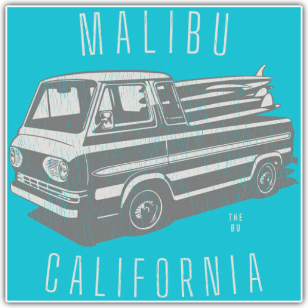 Malibu California Surf Sticker - State Stickers>California Stickers