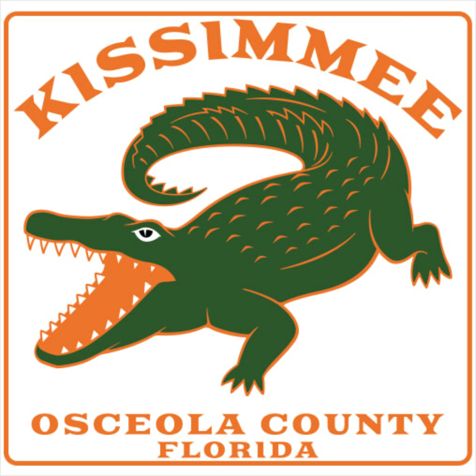 Kissimmee FL Aligator Sticker - State Stickers>Florida Stickers