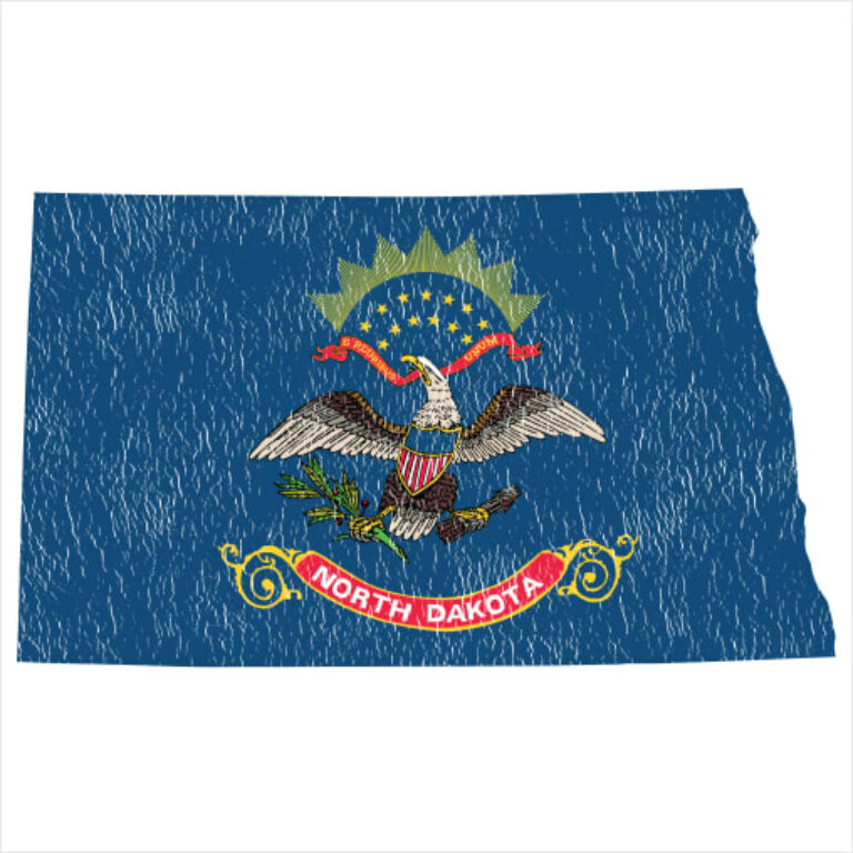 North Dakota State Shape Flag Sticker - State Stickers>North Dakota ...