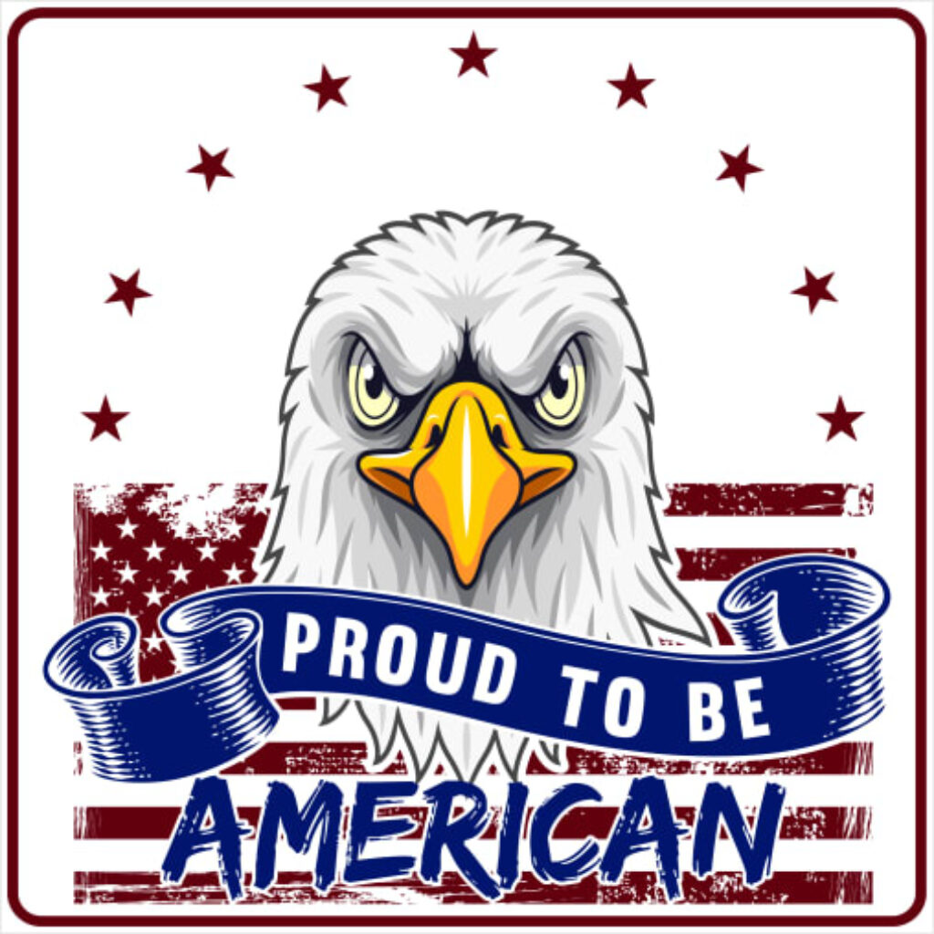 Proud To Be American Sticker - Patriotic Stickers
