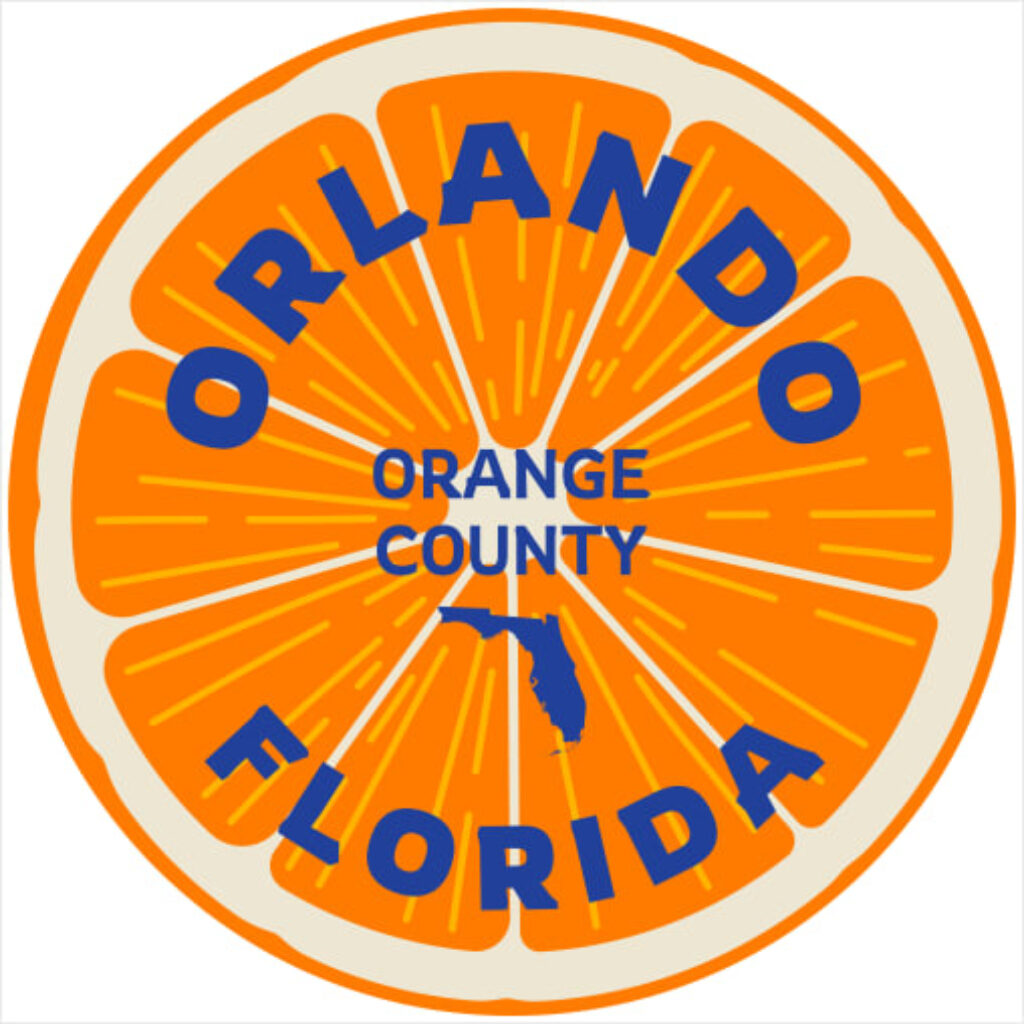 Orlando Fl Orange County Sticker - State Stickers>Florida Stickers