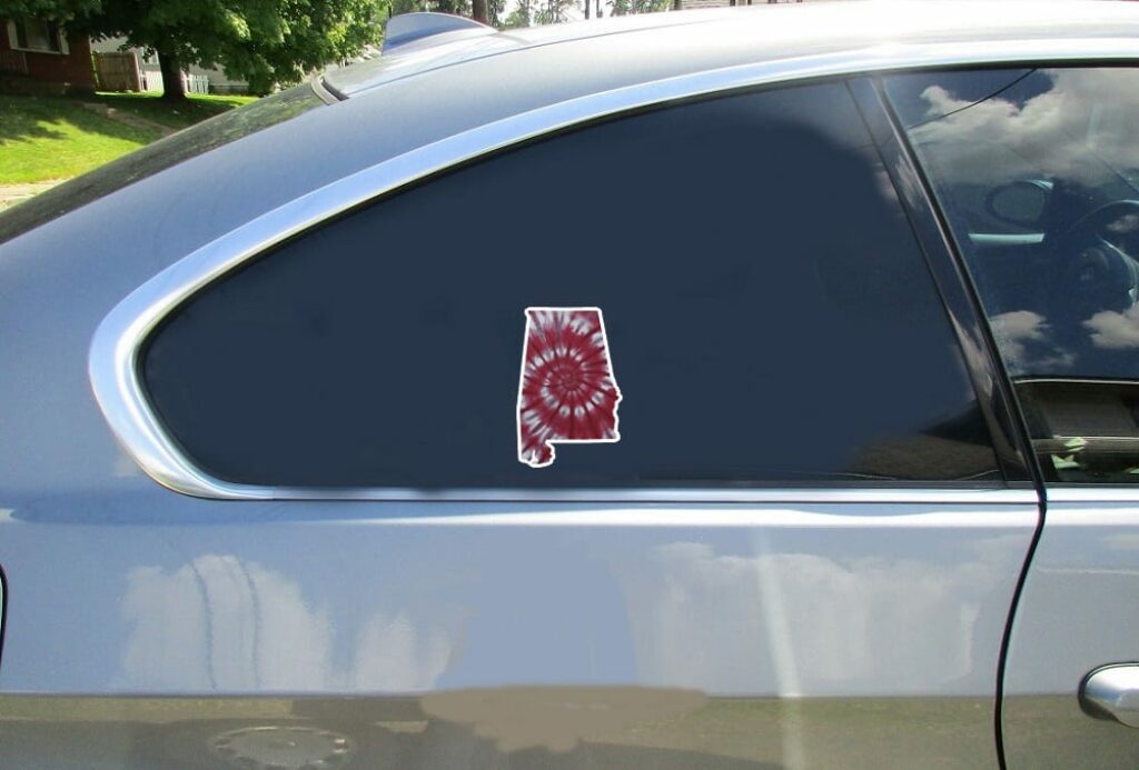 Alabama Tie Dye State Sticker - Alabama Stickers - USCS