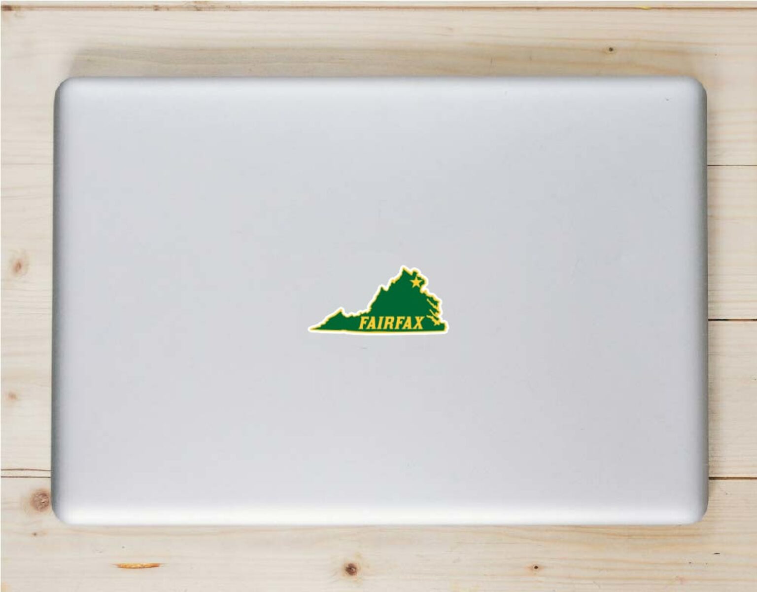 Fairfax Virginia State Shaped Sticker - State Stickers>Virginia Stickers