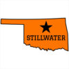 Stillwater Oklahoma State Shaped Sticker - Oklahoma Stickers