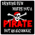 Drinking Rum Pirate Sticker - U.S. Custom Stickers
